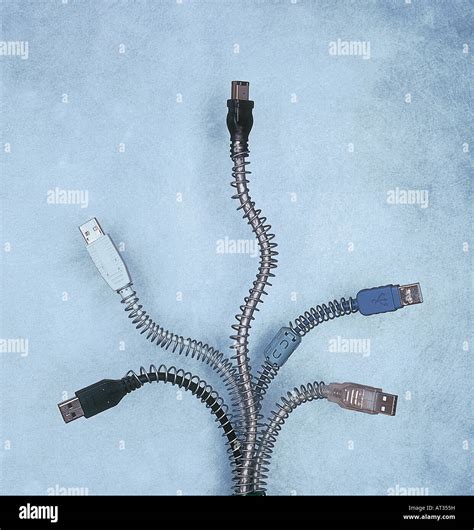 Computer USB Cables Stock Photo Alamy