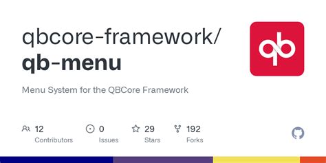 GitHub Qbcore Framework Qb Menu Menu System For The QBCore Framework