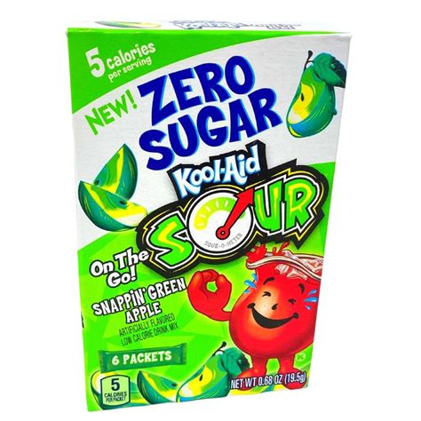 Kool Aid Zero Sugar Sour Snappin Green Apple Candy Funhouse