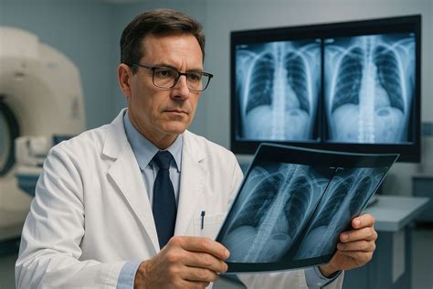 Doctor Analyzing Chest X Rays Free Photo Rawpixel