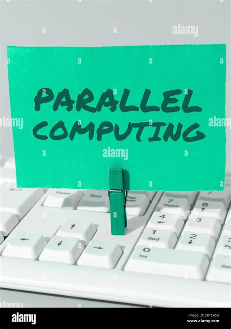 Sign Displaying Parallel Computing Business Concept Simultaneous Calculation By Means Of
