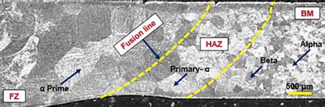 Microstructure Of Bm Haz And Fusion Zone Download Scientific Diagram