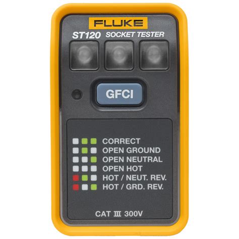 Fluke Gfci Testers Receptacle Testers St120 Socket Tester 800d55 St120 Grainger