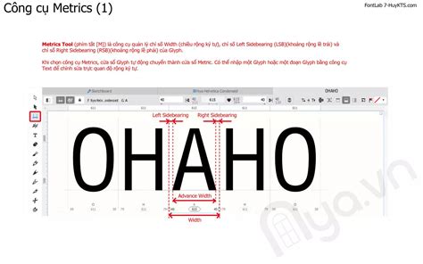 C Ng C Metrics Trong Fontlab
