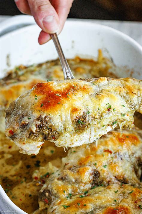 Baked Pesto Chicken Recipe Pesto Chicken Casserole Recipe — Eatwell101