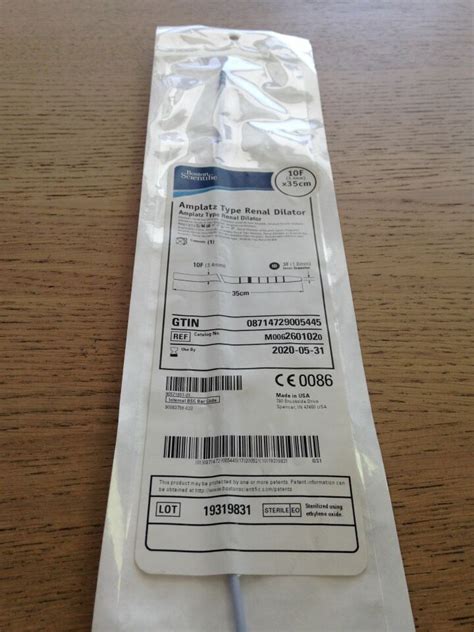 New Boston Scientific 260102 Amplatz Type Renal Dilator 10f X 35cm X
