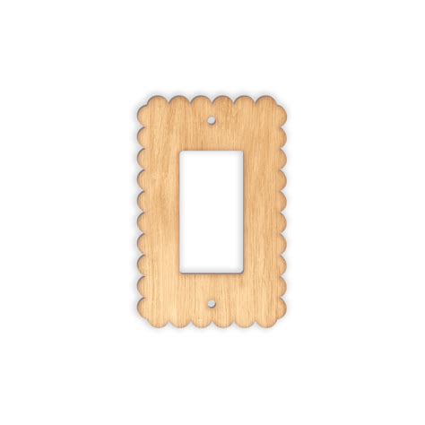 Customizable Single Rocker Light Switch Cover Scalloped Edge