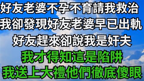 好友老婆不孕不育請我救治，我前去卻發現好友老婆早已出軌，好友趕來卻說我是奸夫，我才得知這是陷阱，我送上大禮他們徹底傻眼【無心情話】落日溫情