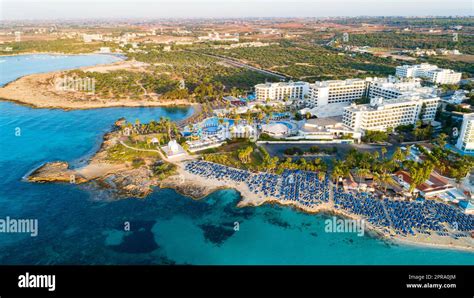 Aerial Nissi Beach Ayia Napa Cyprus Stock Photo Alamy