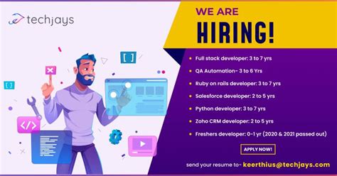We Are Hiring Techjays