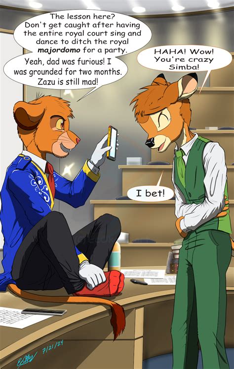A Royal Meeting Simba Meets Bambi Fanart By Ecoke