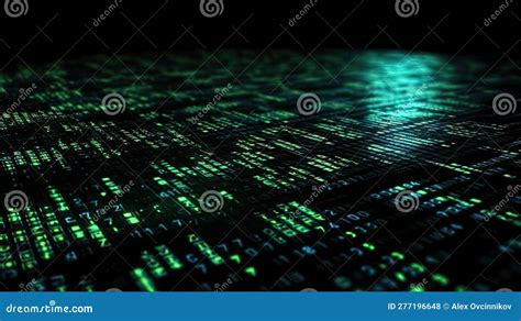 Virtual Data Matrix Background With Vector Digits For Digital Marketing