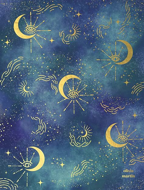 Metallic Crescent Cosmos Notebook Erin Condren