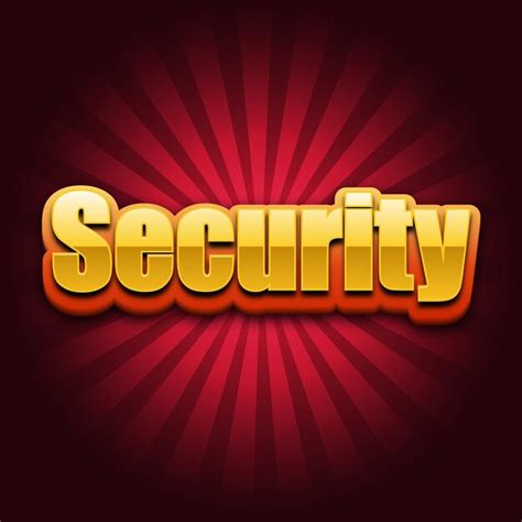 Premium Photo Security Text Effect Gold  Attractive Background
