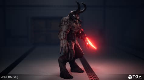 Original Doom Demon Concept Tiger Cyberdemon Art By Camille Rousset