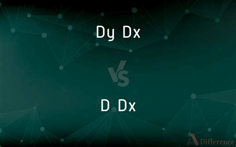 Dy Dx Vs D Dx — Whats The Difference