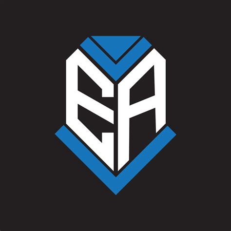 E Design De Logotipo De Carta Em Fundo Preto Um Conceito De Logotipo