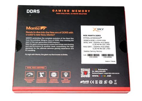 V Color Rog Manta Xsky Rgb Ddr5 7000 Cl36 32 Gb Review