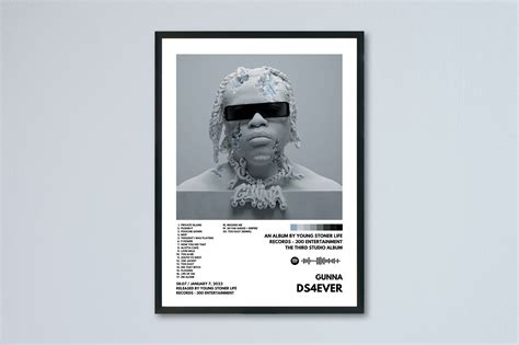 Poster Gunna Ds4ever Album Poster Album Cover Poster Wall Decor