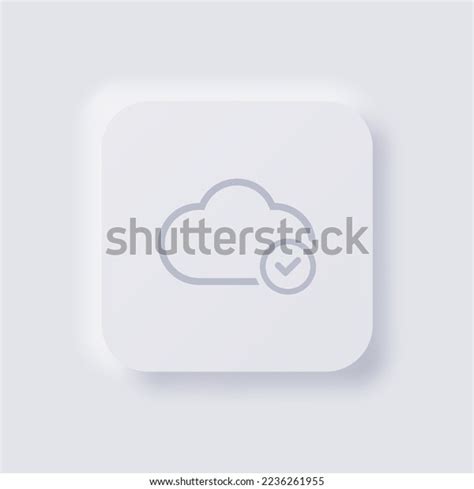 Cloud Icon Check Mark Symbol White Stock Vector Royalty Free Shutterstock