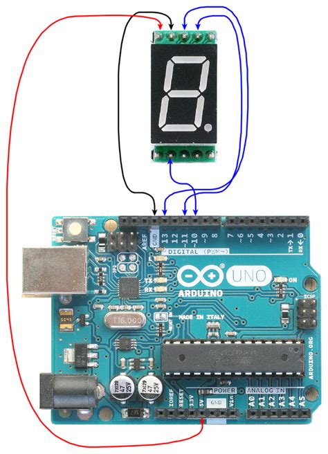 7セグled表示 その1 1文字 Arduinoクックブック
