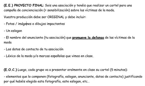 Proyecto Final La Moda Diagram Quizlet