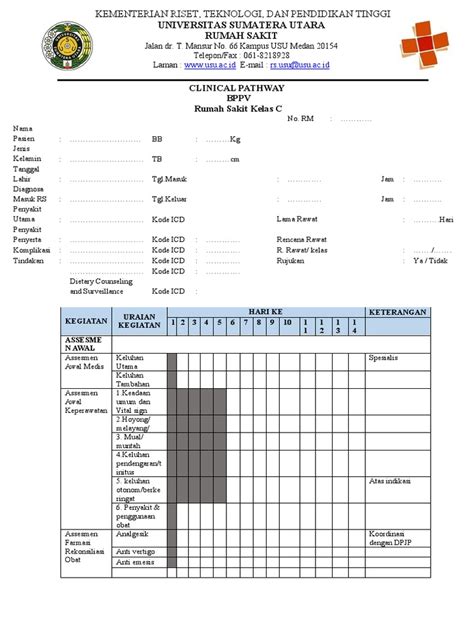 Format Clinical Pathway Bppv Pdf