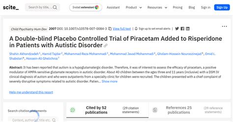 A Double Blind Placebo Controlled Trial Of Piracetam Added To Risperidone In Patients With