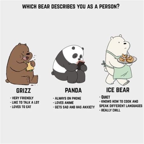 Which Bear Are You We Bare Bears Amino