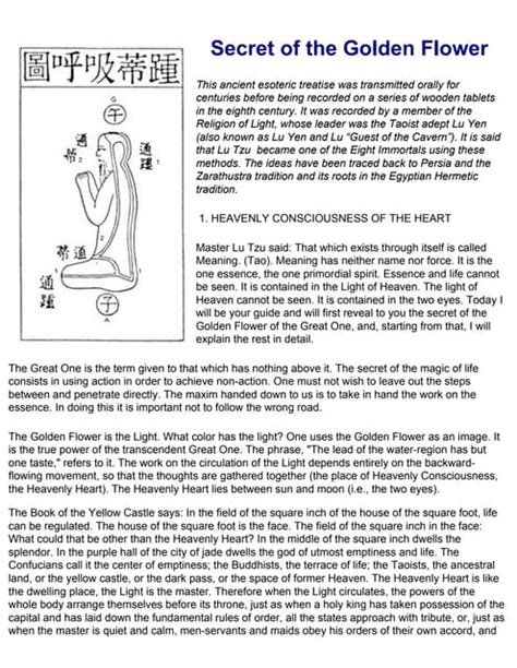 Secret Of The Golden Flower Pdf