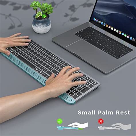 Backlit Bluetooth Keyboard Multiple Devices Full Size Multi Device Slim Rechargeable Bluetooth