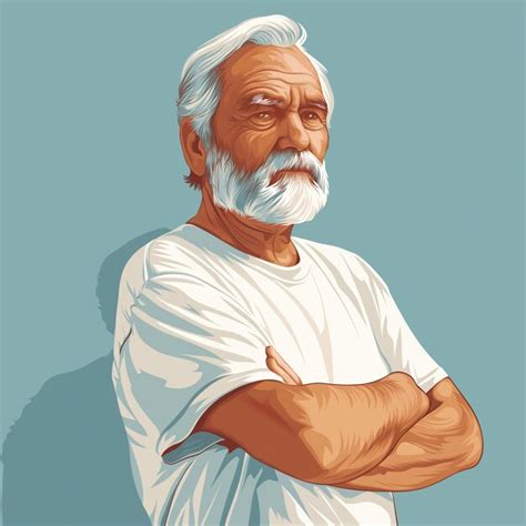 There Is A Man With A White Beard And A White Shirt Generative Ai