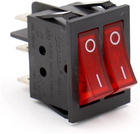 Baomain AC A V A V Double Red Light Pin SPST ON Off Way Boat Rocker Switch Amazon
