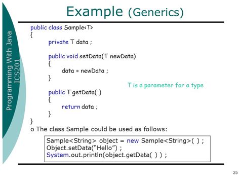 Programming With Java Ics201 1 Chapter 14 Generics And The Arraylist