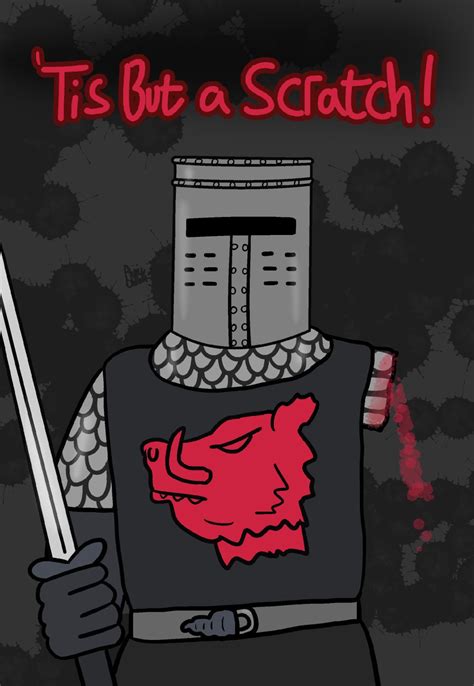 Tis But A Scratch Black Knight Monty Python And The Holy Etsy