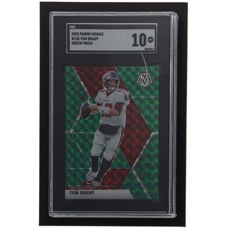 Tom Brady 2020 Panini Mosaic Mosaic Green 135 Sgc 10 Pristine Auction