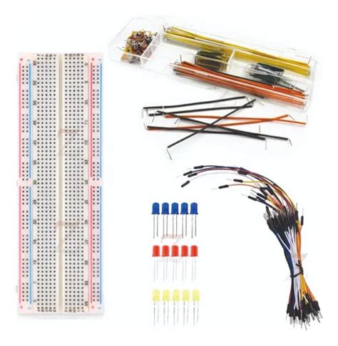 Kit Protoboard Jumpers Rígidos Cabos Wire Led Color Nf