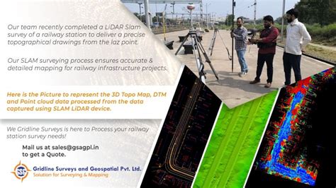Lidar Surveying Railway Topographical Railwaystation Gridline