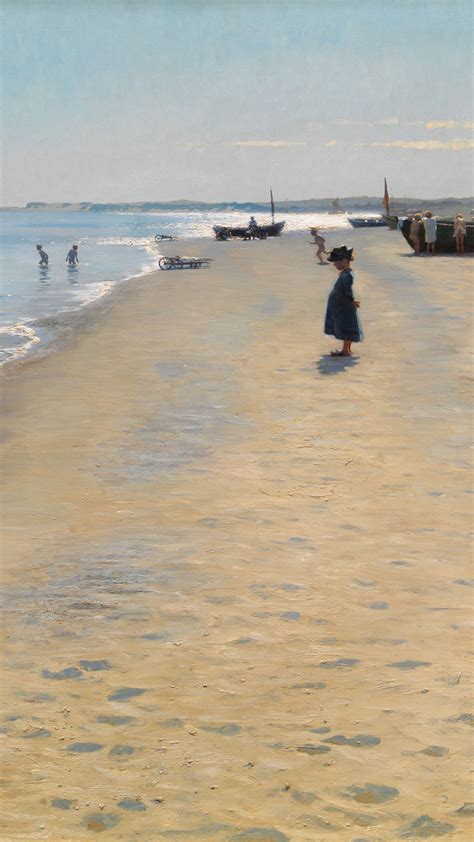 ペーダーセヴェリンクロイヤー Sommerdag paa Skagen Soenderstrand 壁紙ギャラリー KAGIROHI