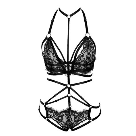 Pentagram Body Harness Lingerie Set Cage Bra Full Bondage Strap Tops