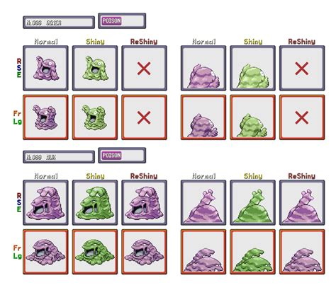 Shiny Recolour Grimer Line Gen 3 By Shinydexproject On Deviantart