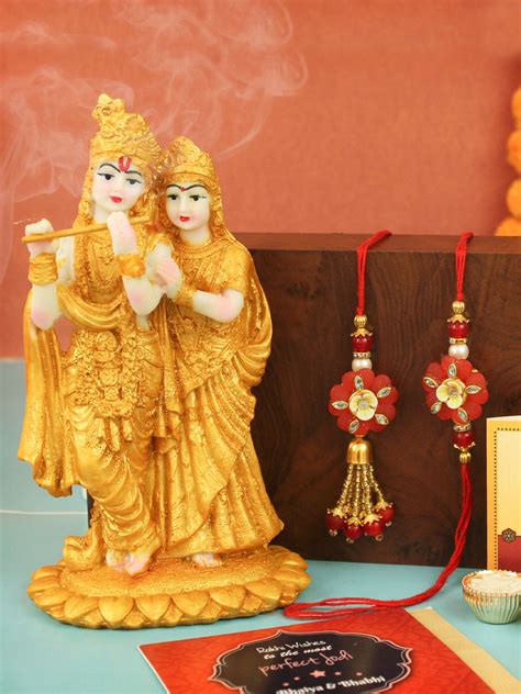 Buy Rakhi For Brother And Bhabhi T Set Bhai Bhabhi Rakhi Set With