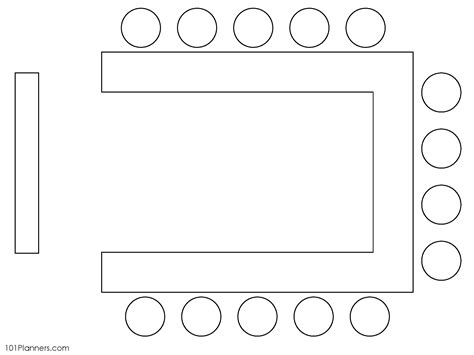 U Shape Style Seating Diagram