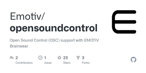 GitHub Emotiv Opensoundcontrol Open Sound Control OSC Support With