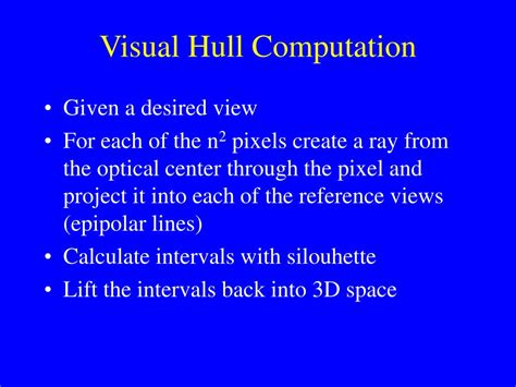 Ppt Image Based Visual Hulls Powerpoint Presentation Free Download