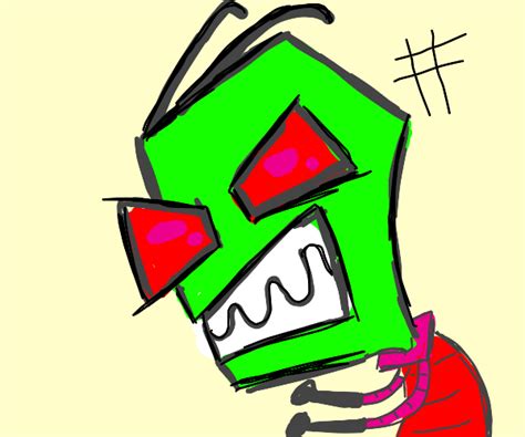 Invader Zim Laughing Drawception