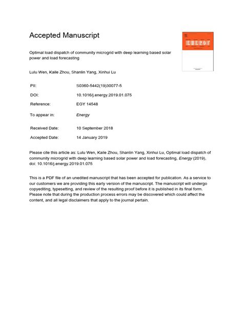 Optimal Load Dispatch Of Community Microgrid Pdf Applied Mathematics