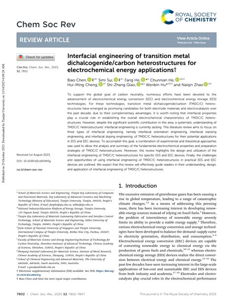 Pdf Interfacial Engineering Of Transition Metal Dichalcogenidecarbon