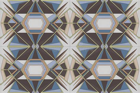 Abstract Geometric Pattern With Triangles And Hexagons Stock Illustration Illustration Of