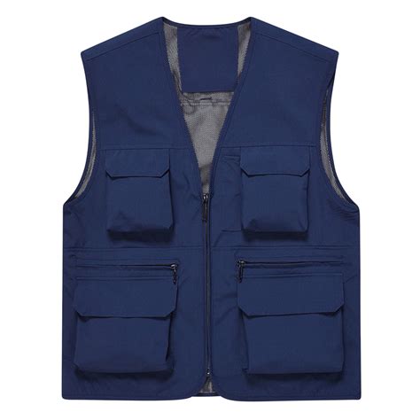 Brglopf Men S Cargo Vest Casual Outdoor Work Fishing Travel Photo